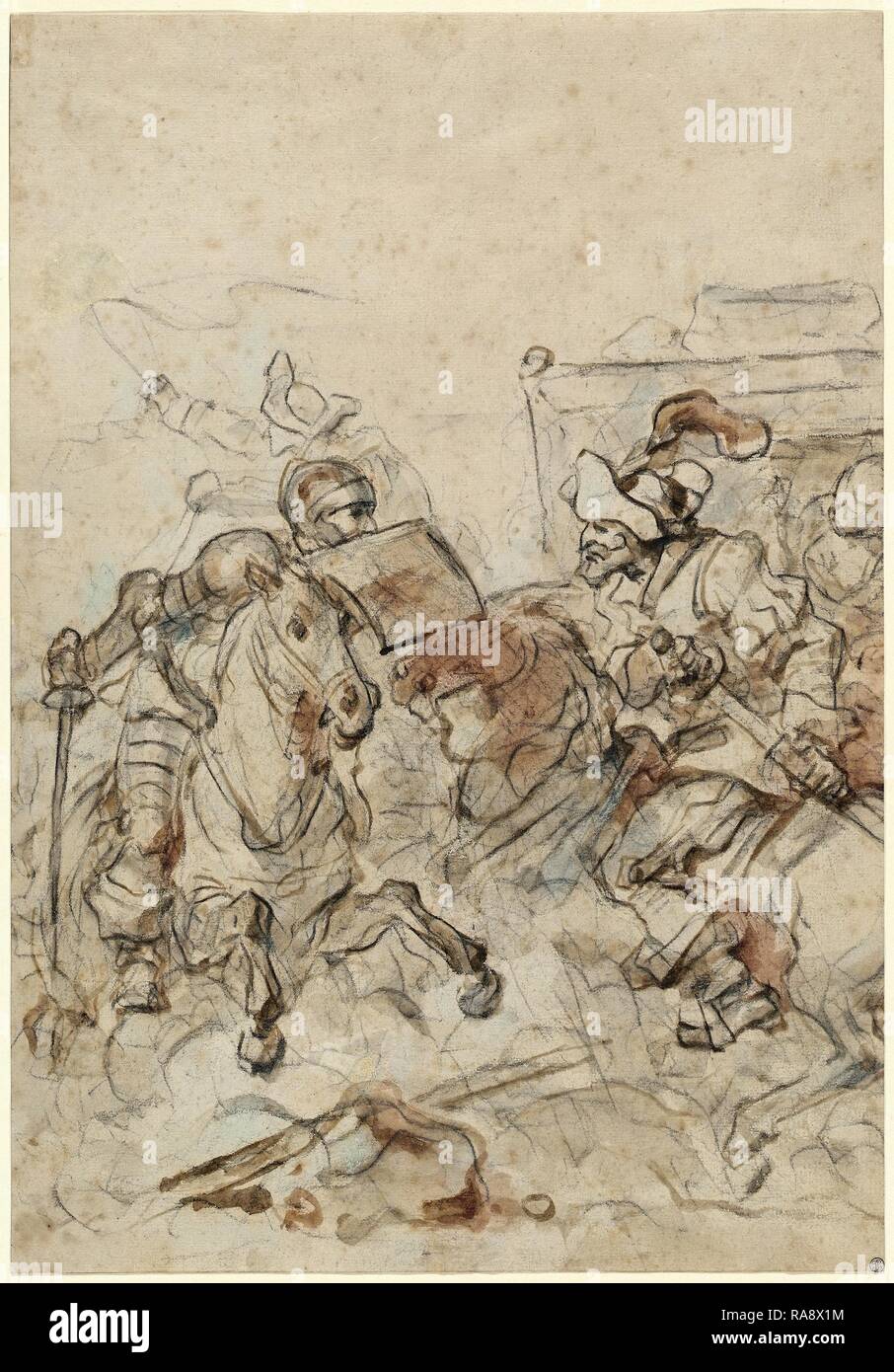 Jean-Honoré Fragonard, Don Quixote Attacking the Biscayan, French, 1732 ...