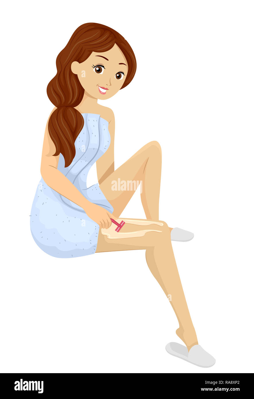 Young woman holding cut razor hi-res stock photography and images - Alamy