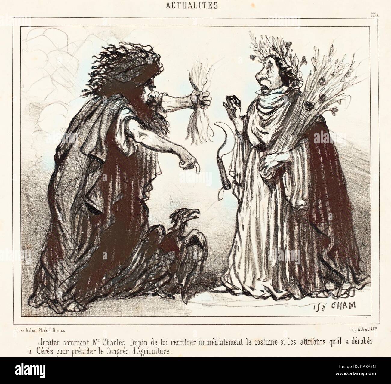 Amédée Charles Henri Cham, Jupiter sommant Mr. Charles Dupin, 1858 ...