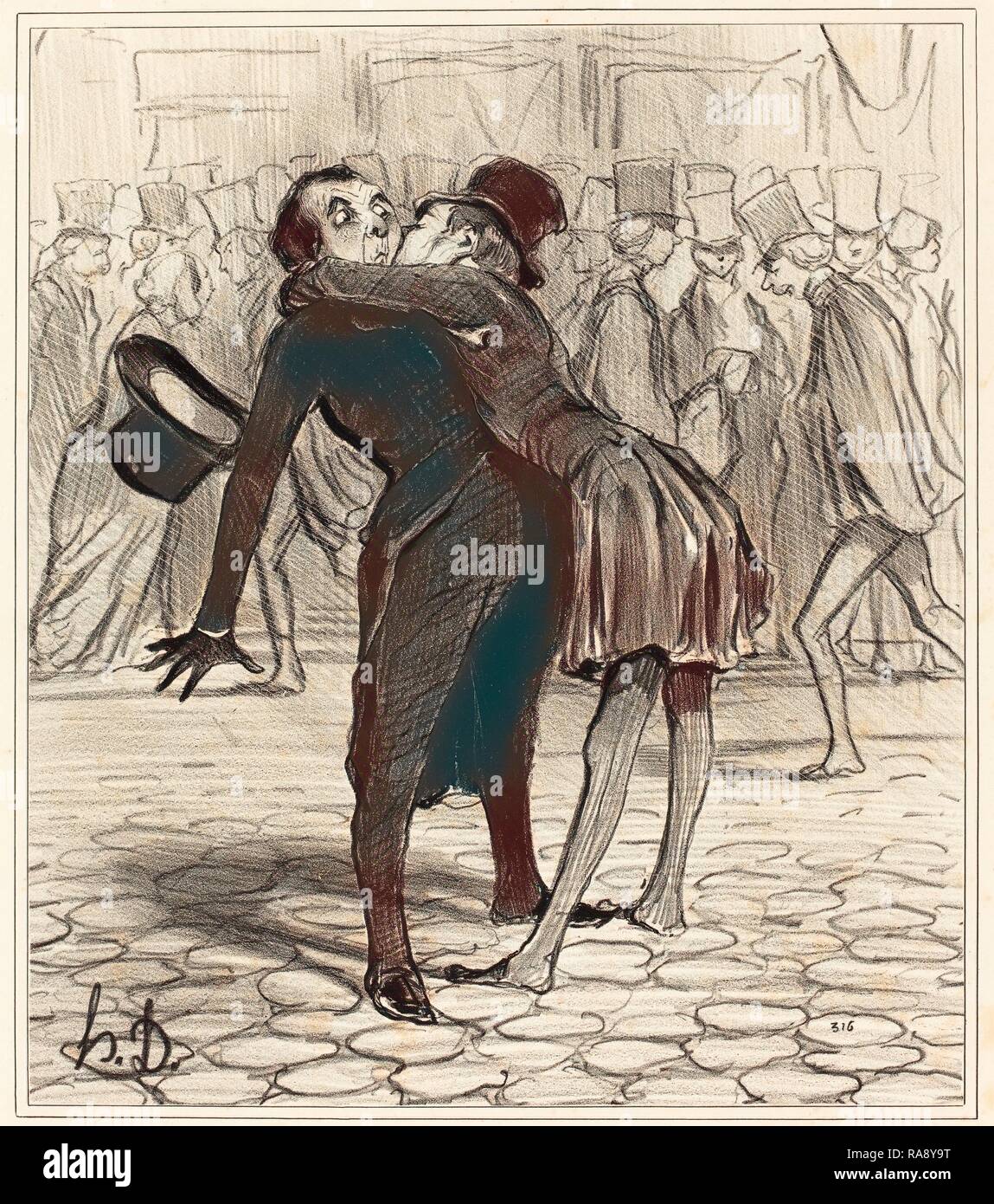 Honoré Daumier (French, 1808 - 1879), L'Ami de collège, 1841 ...