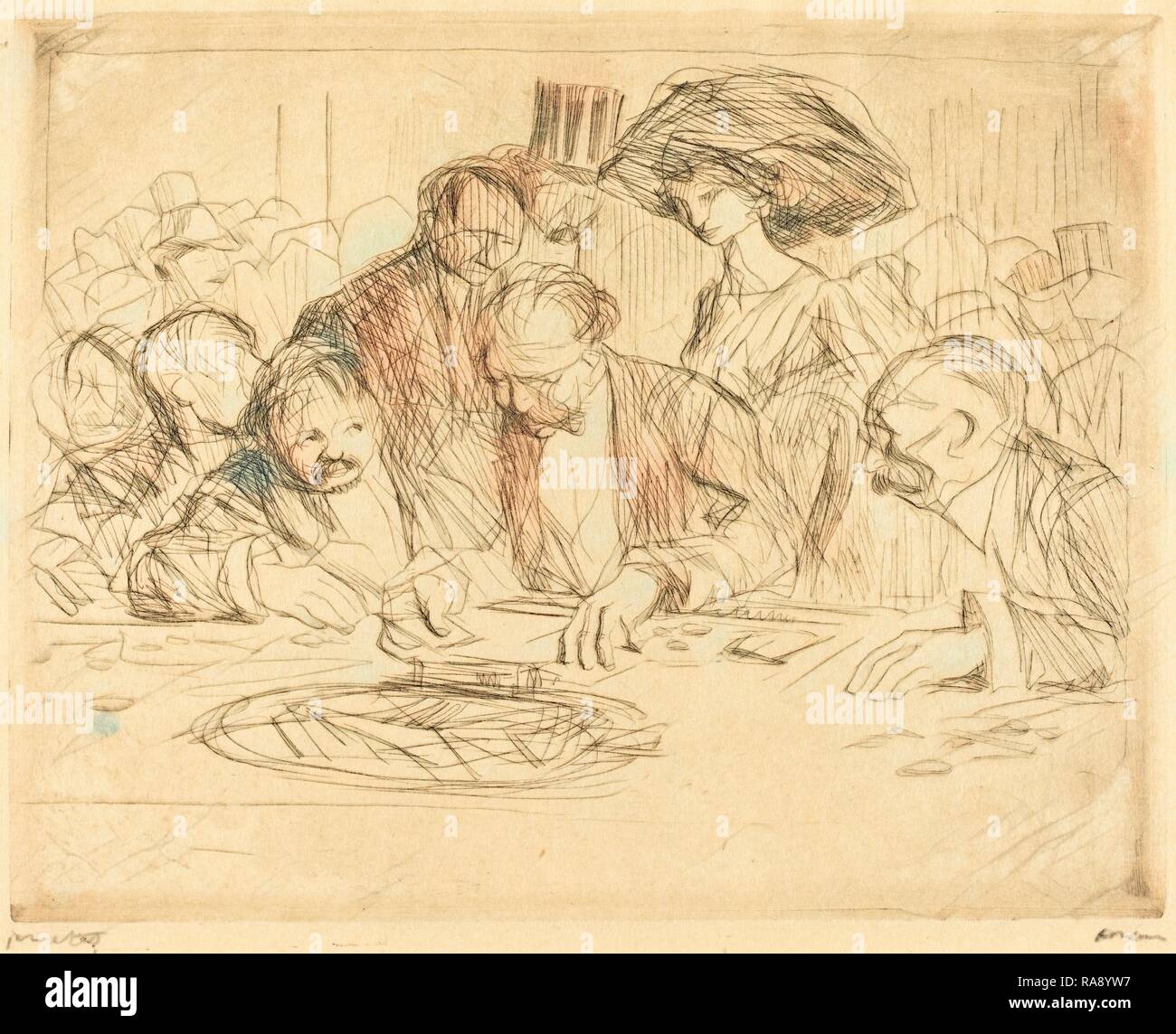 Jean-Louis Forain, At the Gambling Table (second plate), French, 1852 ...