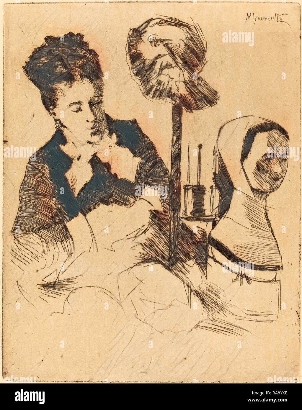 Norbert Goeneutte (French, 1854 - 1894), The Milliner (La modiste ...