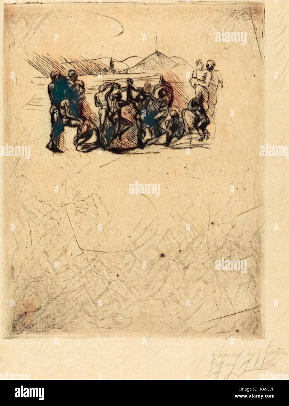 Auguste Rodin (French, 1840 - 1917), La Ronde, probably 1883, drypoint ...