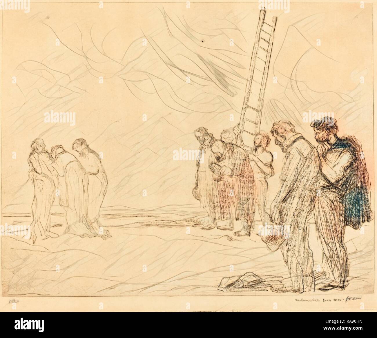 Jean-Louis Forain, Calvary (second plate), French, 1852 - 1931, 1902 ...