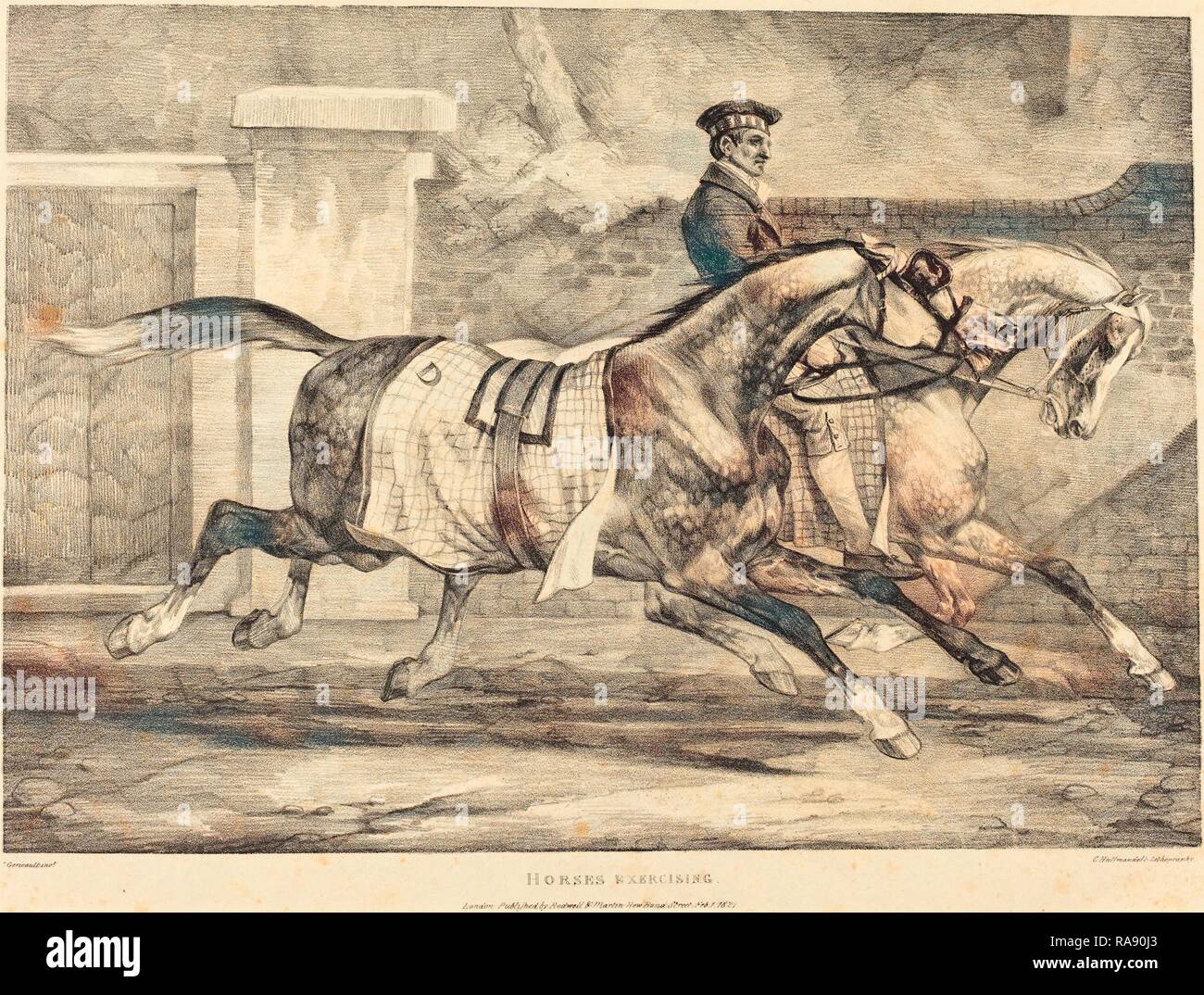 Théodore Gericault (French, 1791 - 1824), Horses Exercising, 1821 ...
