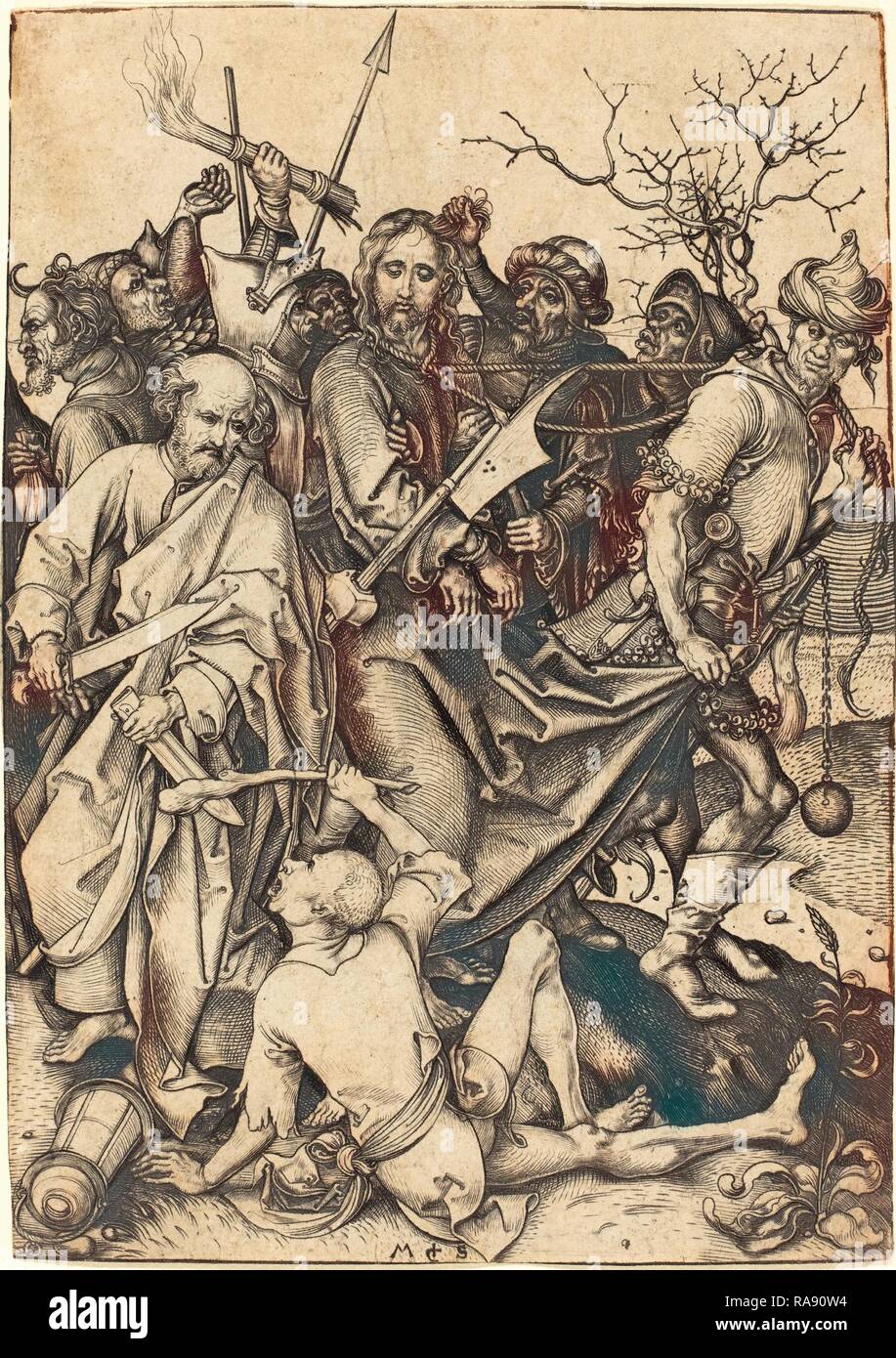 Martin Schongauer (German, c. 1450 - 1491), The Betrayal and Capture of ...