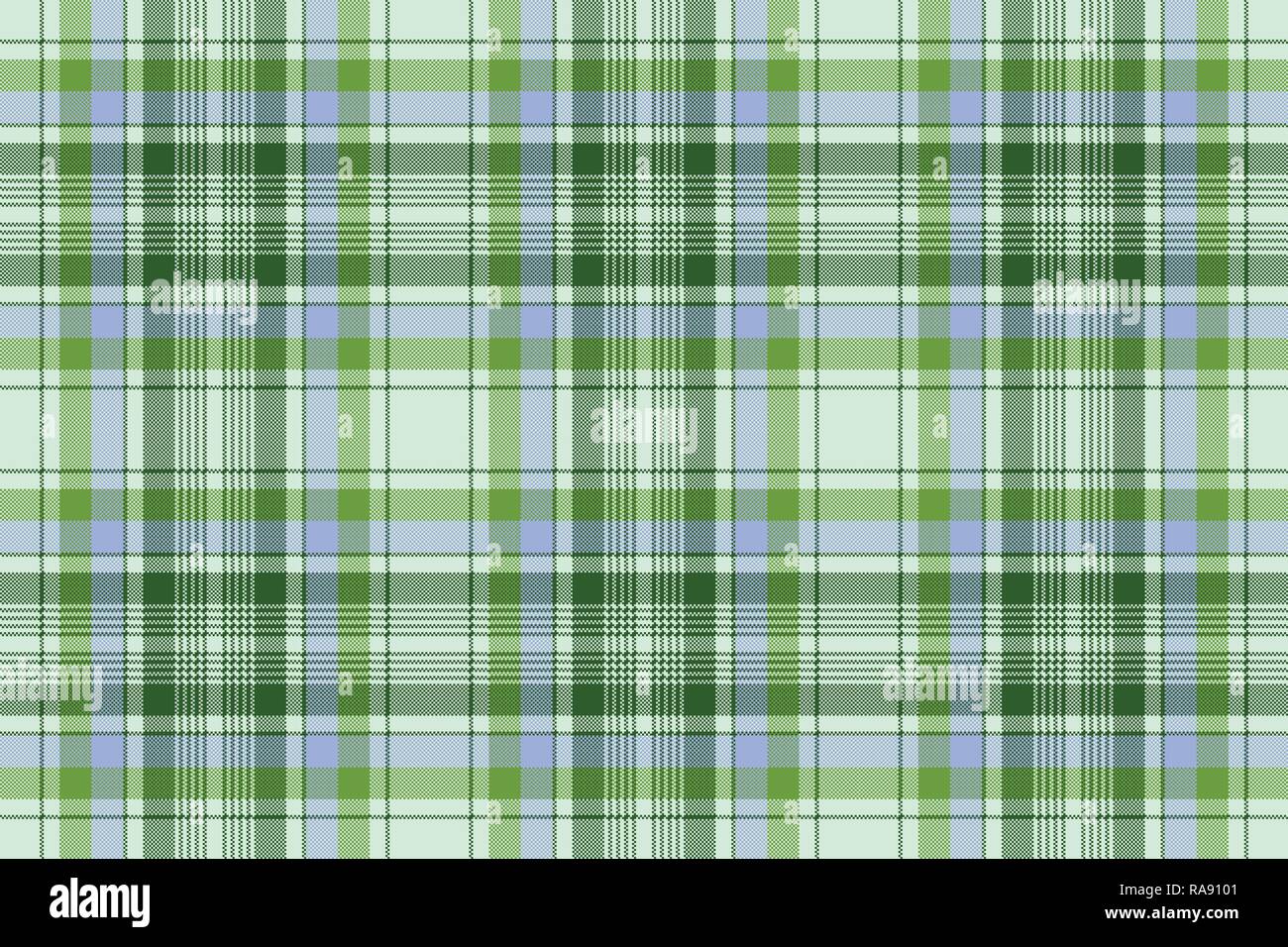 Green plaid pixel seamless fabric texture. Vector illustration Stock ...