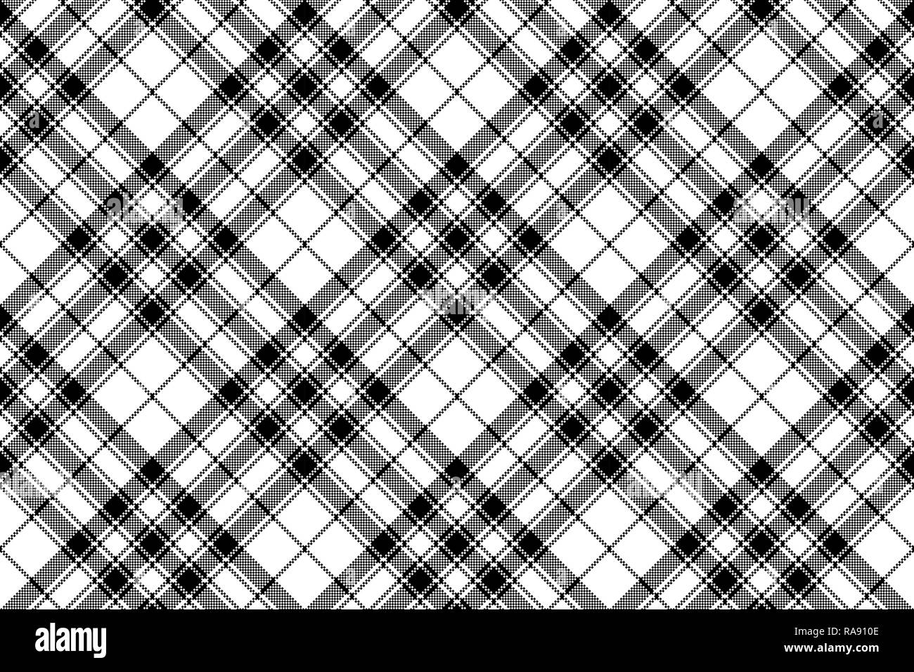 Pride of scotland tartan check plaid pixel seamless pattern. Vector ...