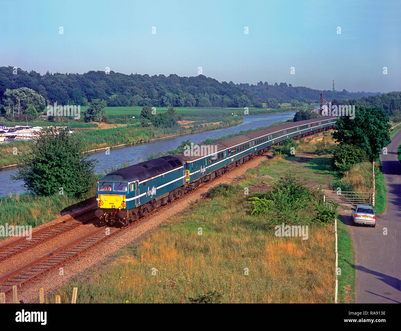 A class 47 diesel locomotive number 47714 working an additional Wherry ...