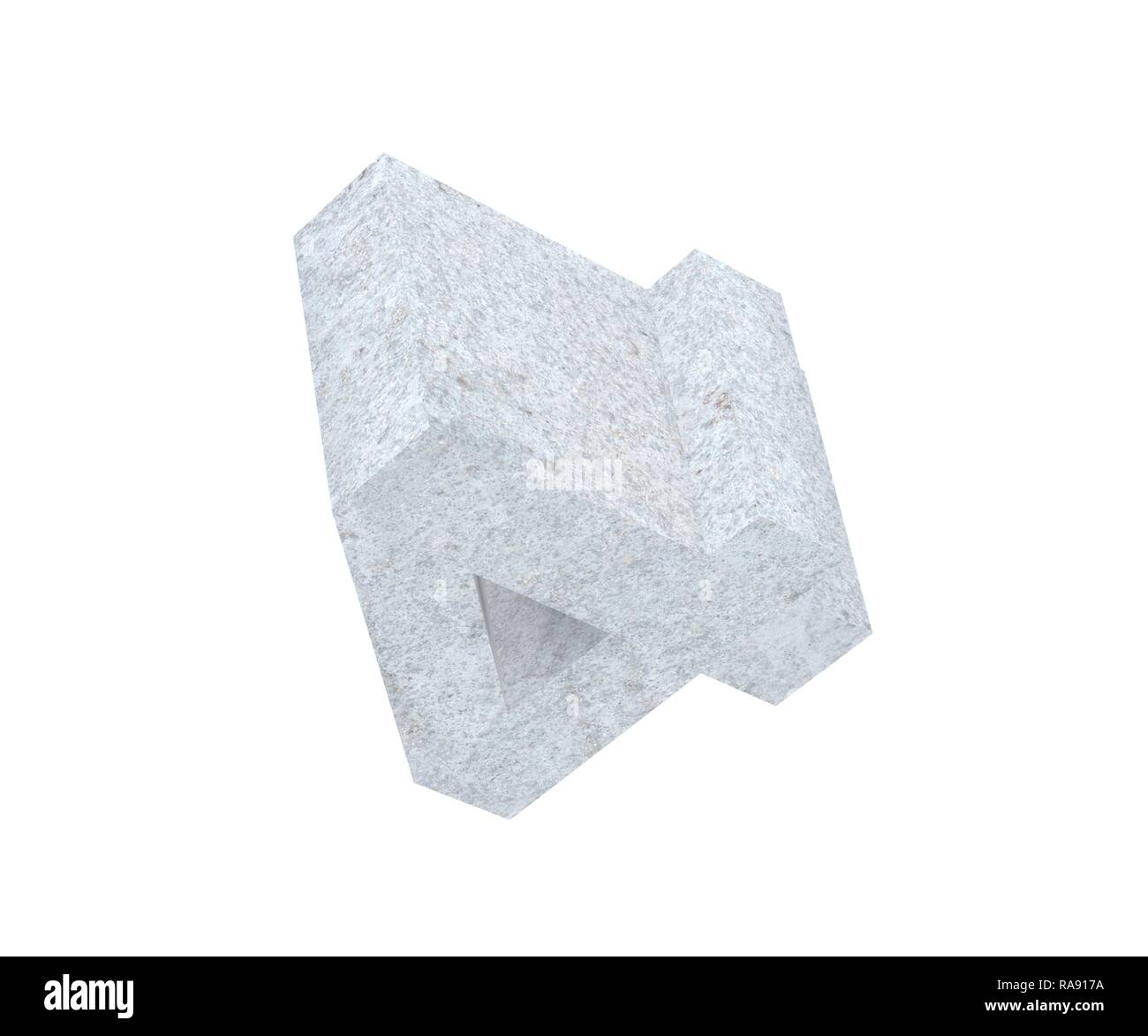 3D rendering concrete number 4 four. 3D render Illustration Stock Photo ...