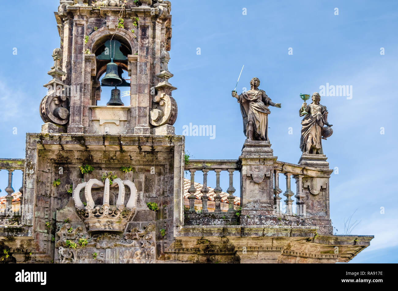 Church in Santiago de Compostela, Galicia, northern Spain Stock Photo ...