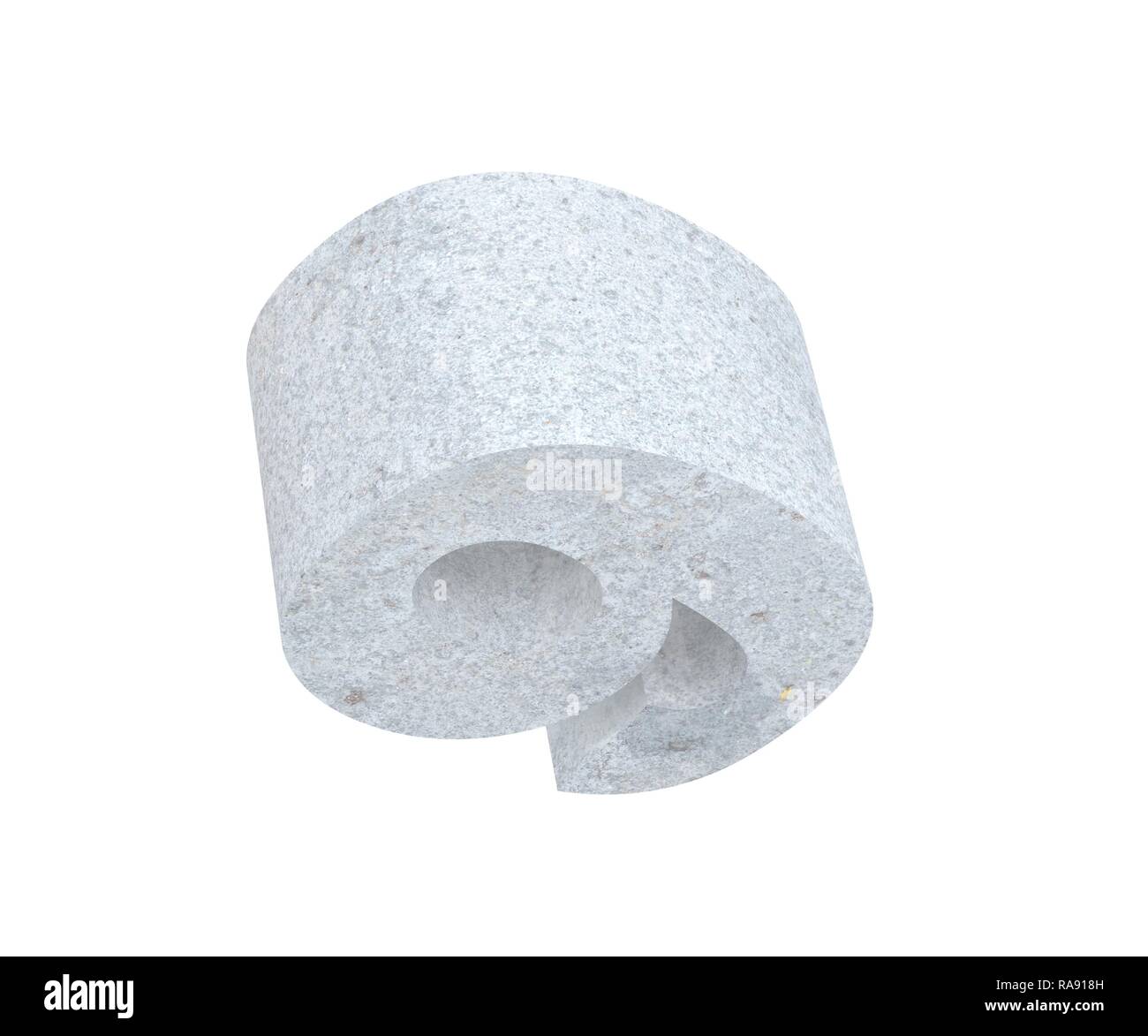 3D rendering concrete number 9 nine. 3D render Illustration Stock Photo ...