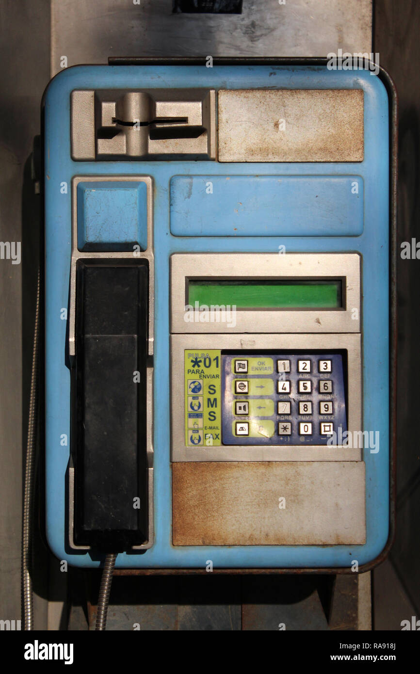Old public telephone Stock Photo - Alamy