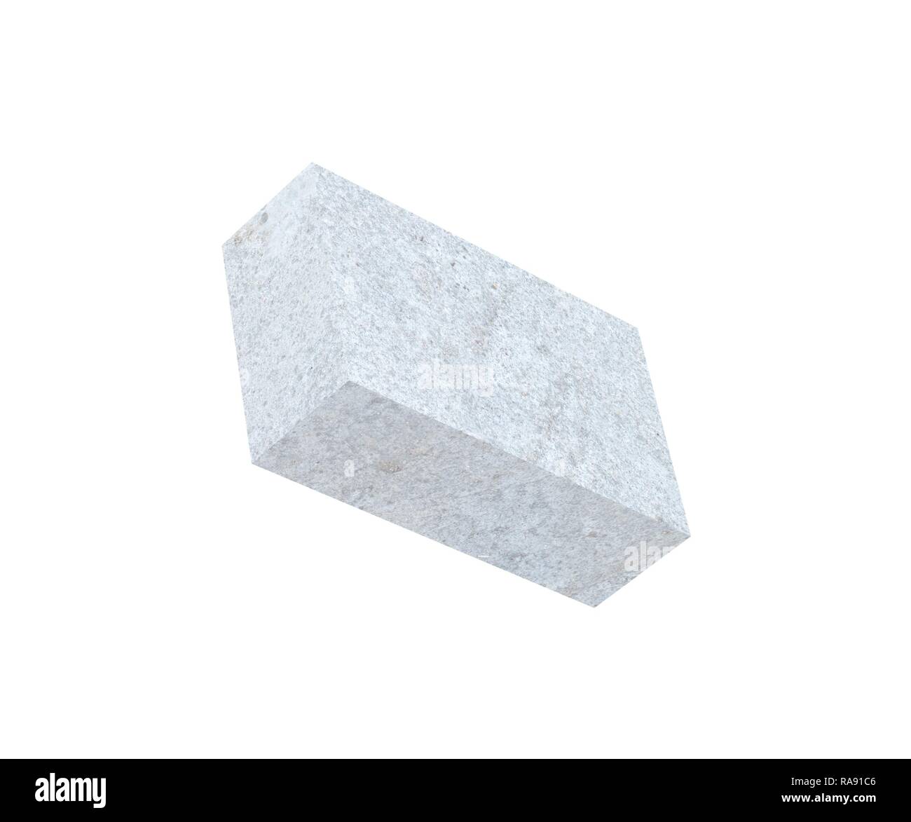 Concrete Capital Letter - I isolated on white background. 3D render ...