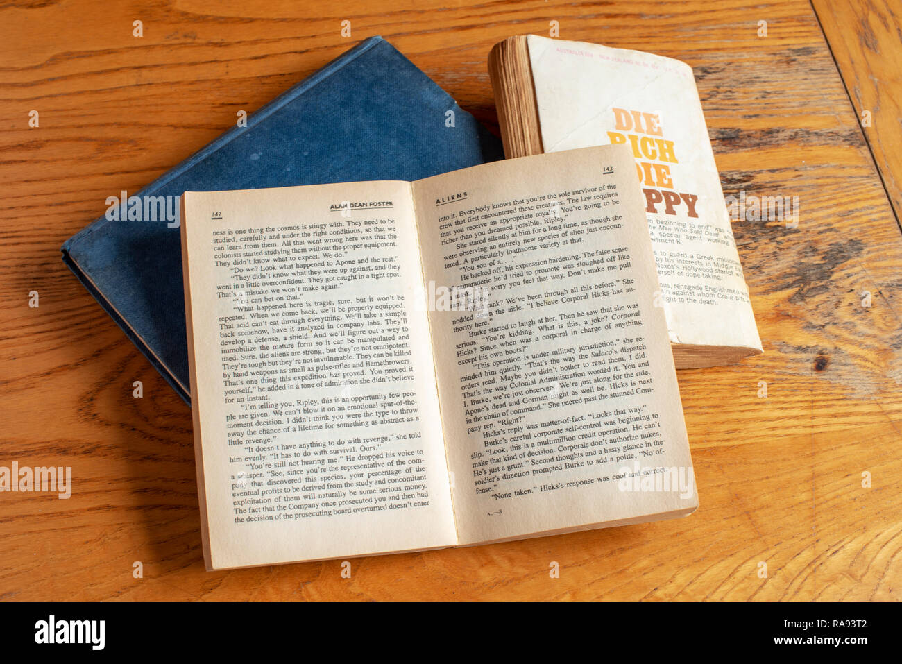 Dog eared reading books Stock Photo - Alamy