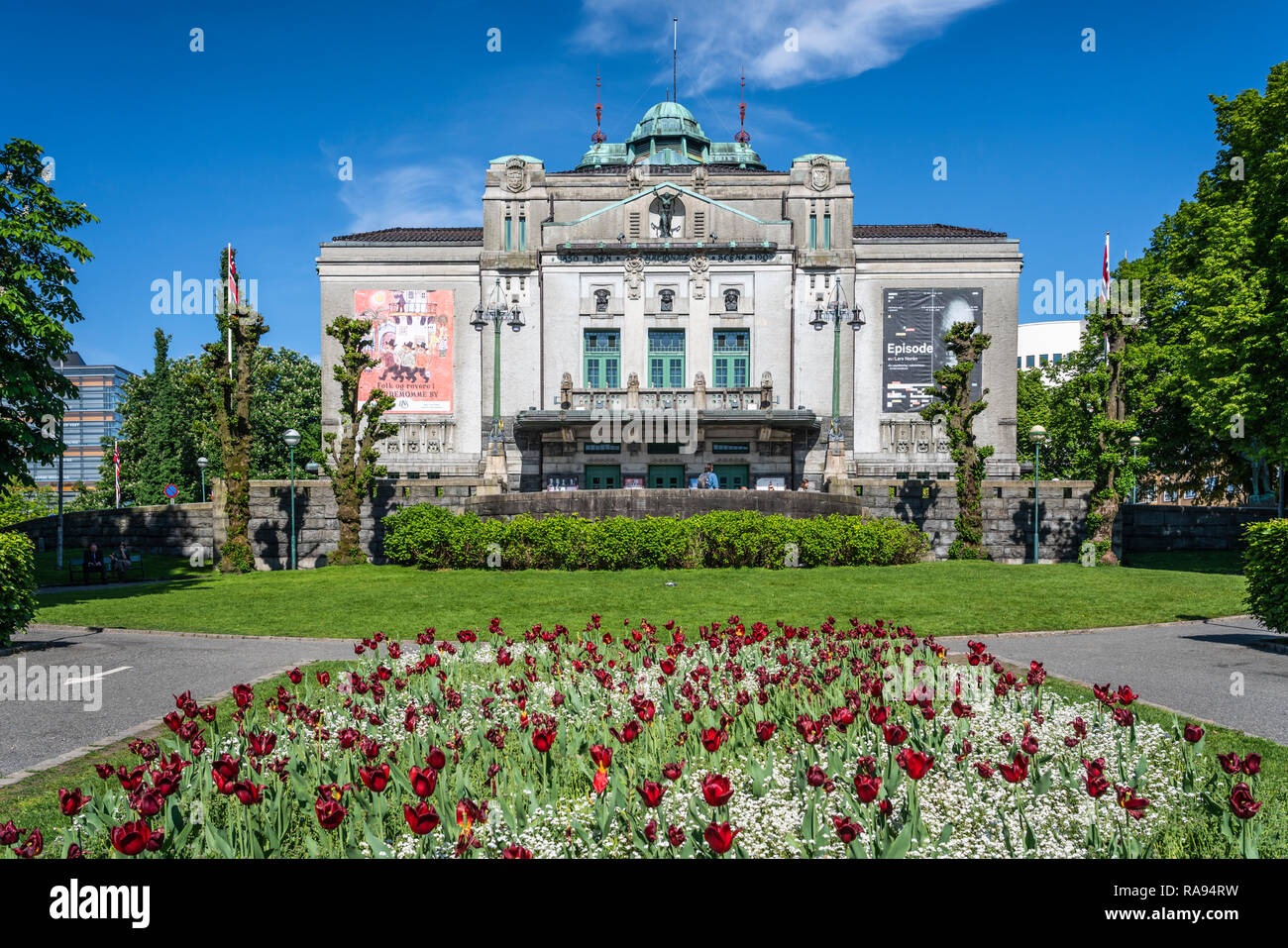 The National Theater building in Bergen, Norway, Europe Stock Photo - Alamy