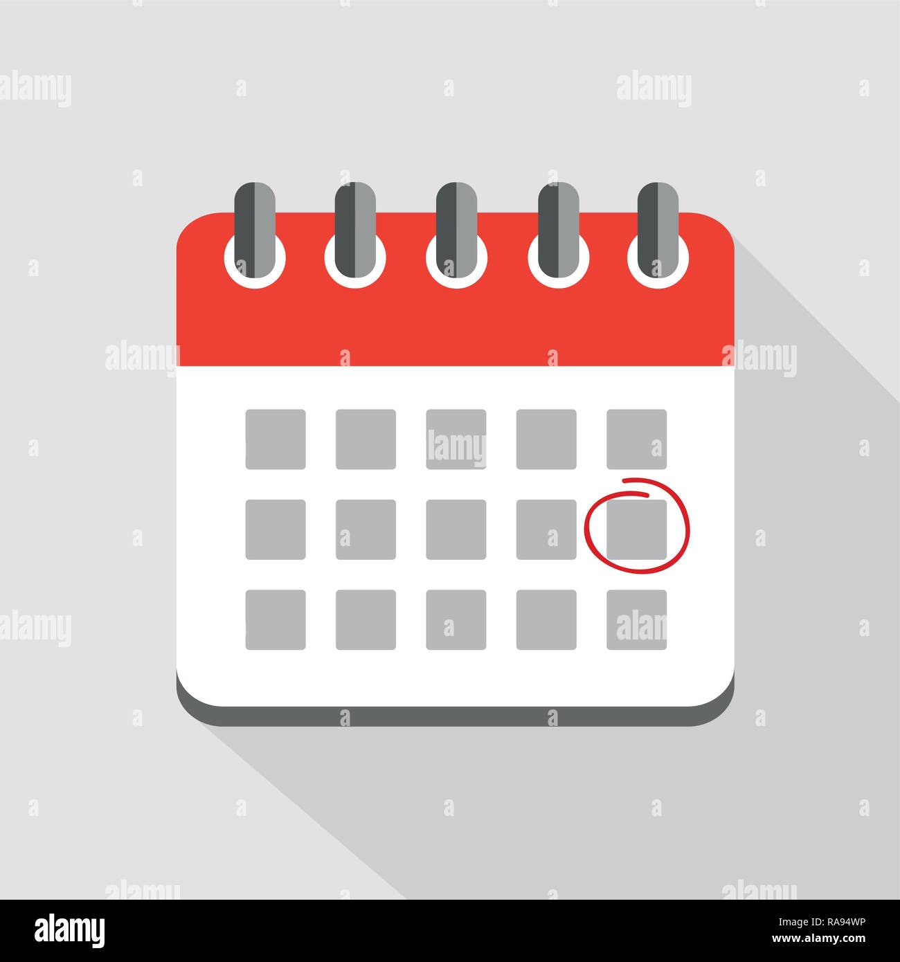 appointment in a red calendar icon pictogram vector illustration EPS10 ...