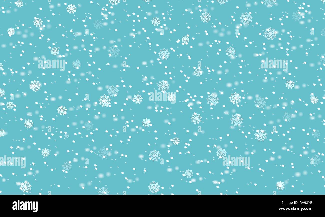 Falling snow background. Holiday landscape with snowfall. Vector ...