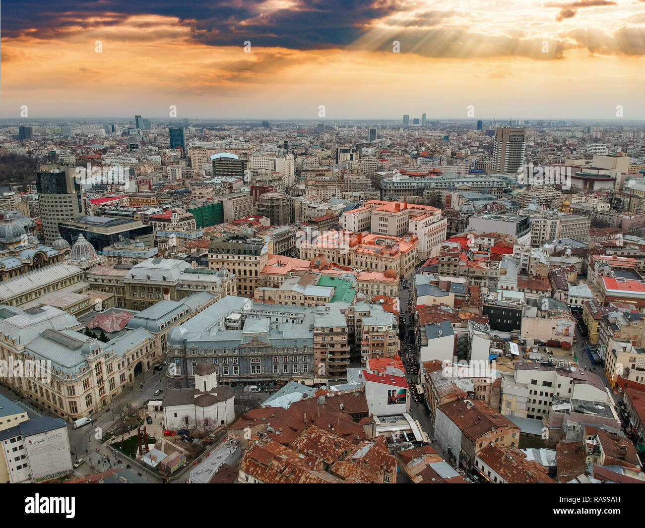 Bucharest aerial view Stock Photo - Alamy