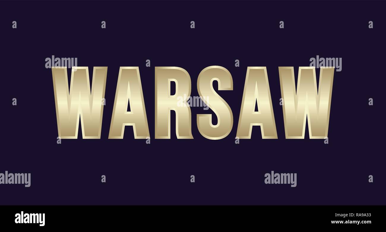Warsaw City Typography vector design. Greetings for T-shirt, poster ...