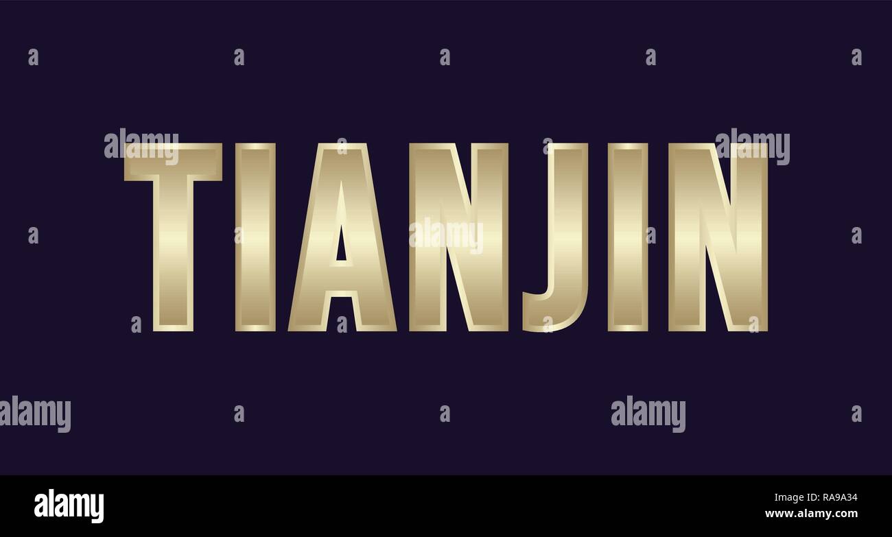 Tianjin City Typography vector design. Greetings for T-shirt, poster ...
