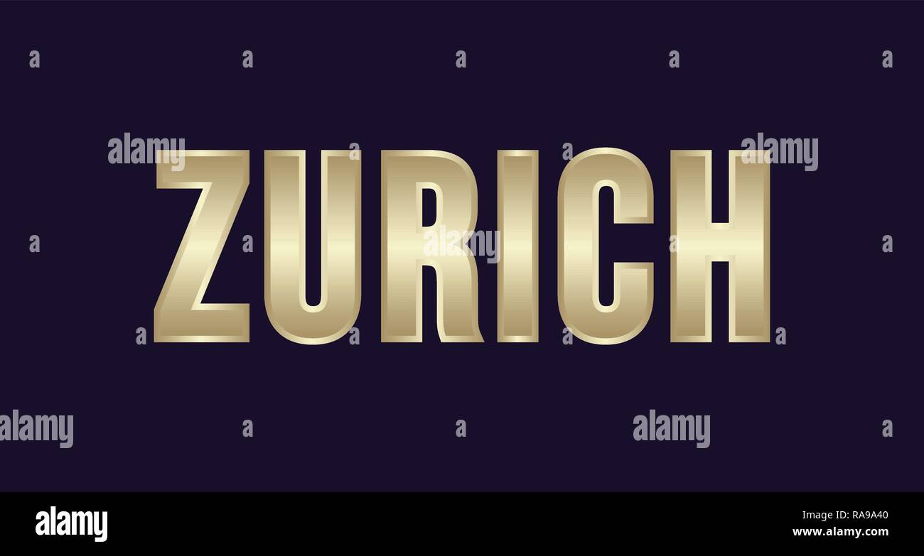 Zurich City Typography vector design. Greetings for T-shirt, poster ...