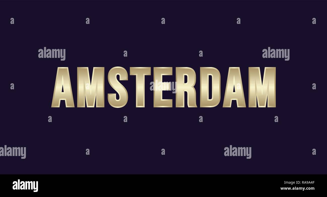Amsterdam City Typography vector design. Greetings for T-shirt, poster ...