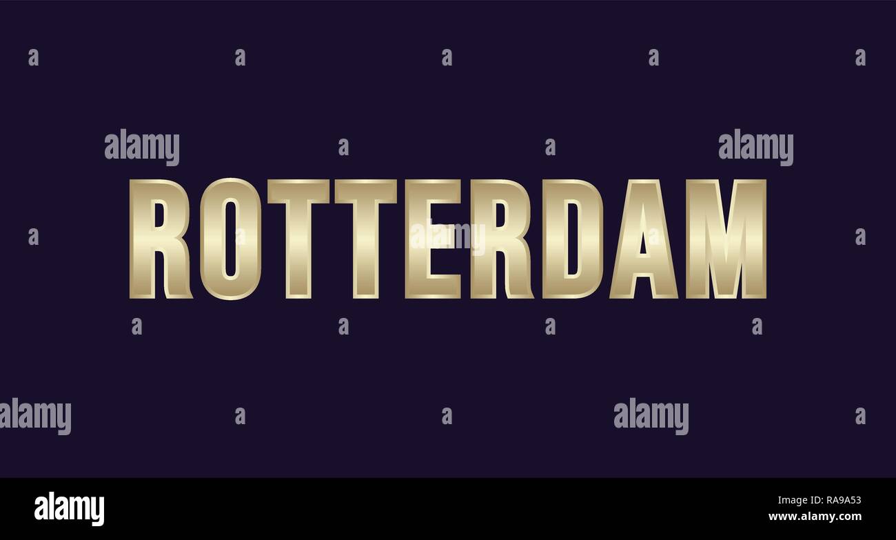 Rotterdam City Typography vector design. Greetings for T-shirt, poster ...