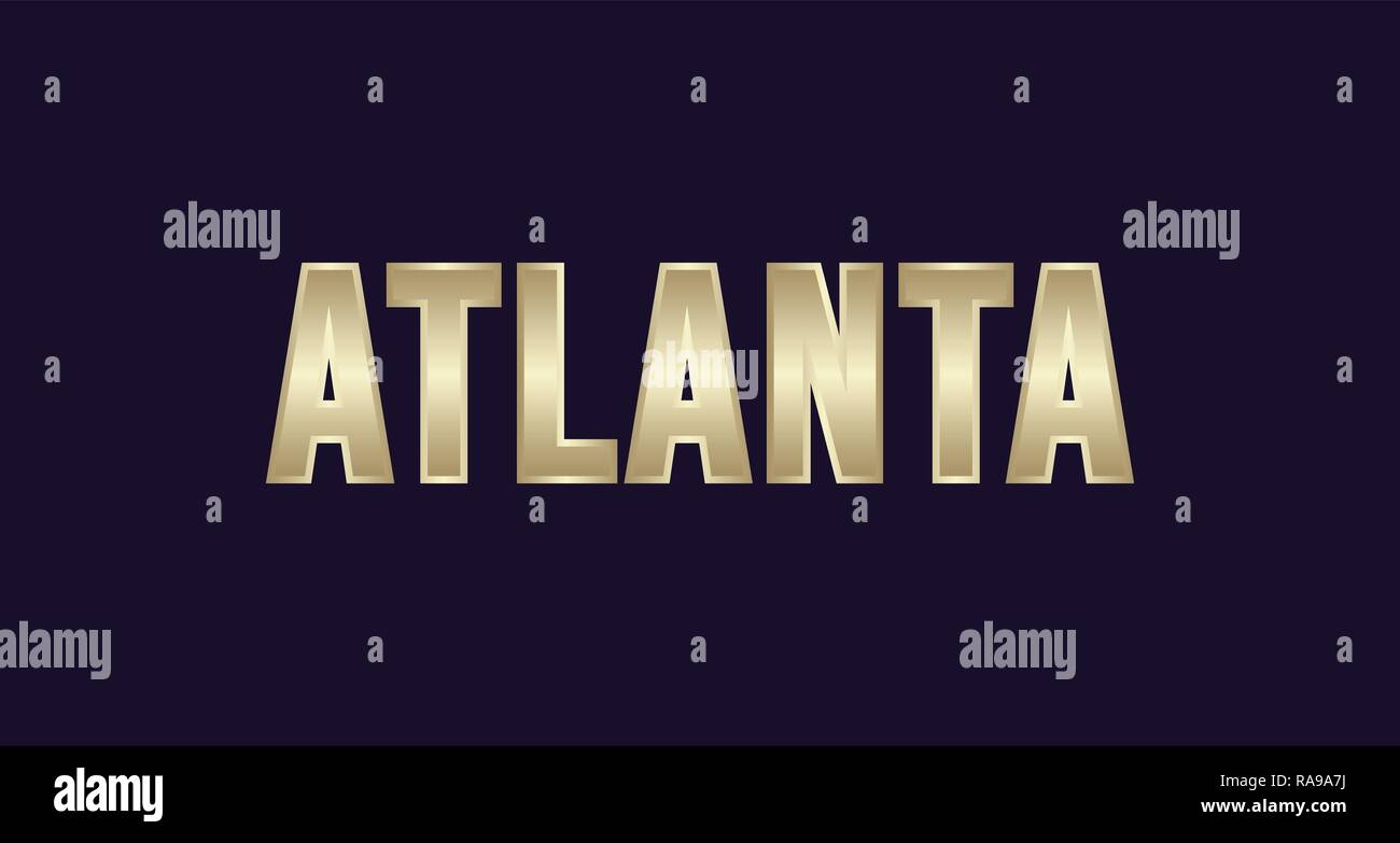 Atlanta City Typography vector design. Greetings for T-shirt, poster ...