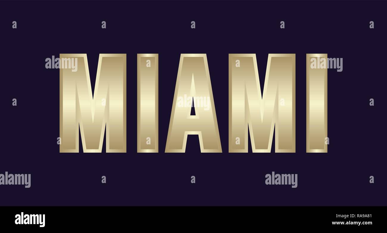 Miami City Typography vector design. Greetings for T-shirt, poster ...