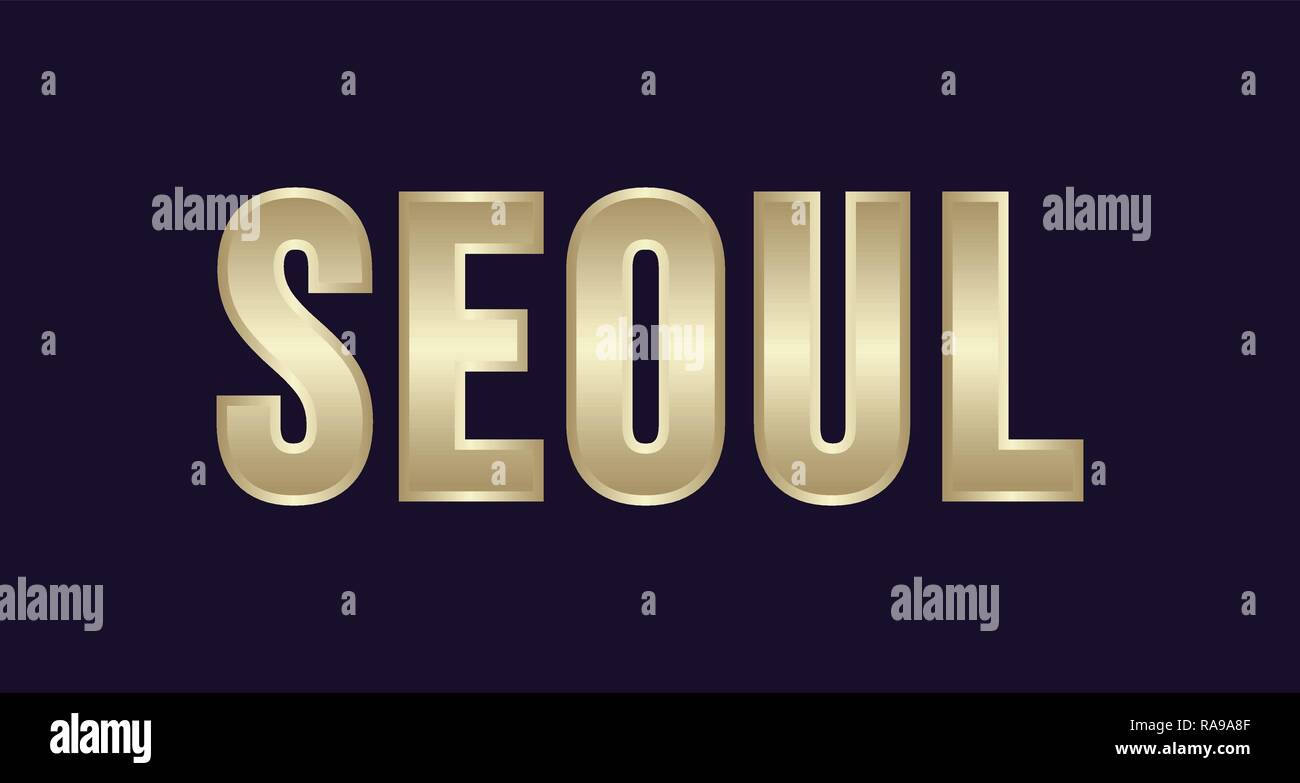 Seoul City Typography vector design. Greetings for T-shirt, poster ...