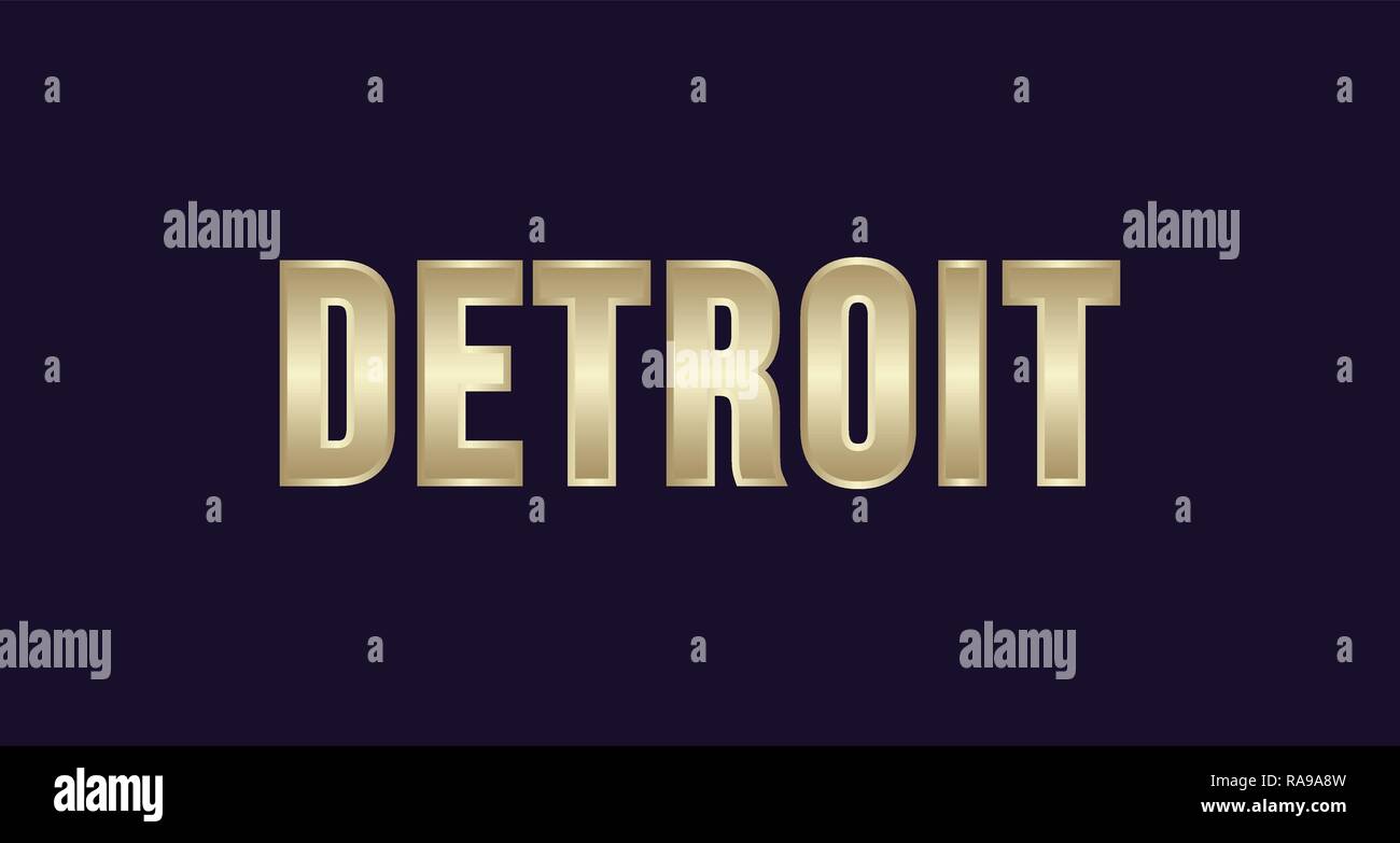 Detroit City Typography vector design. Greetings for T-shirt, poster ...