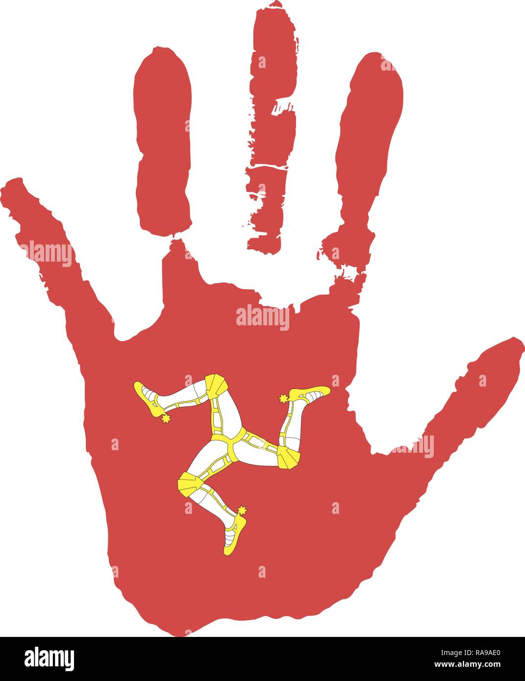 Human right hand red Stock Vector Images - Alamy