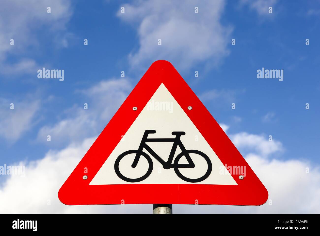 Bike lane traffic sign Stock Photo - Alamy