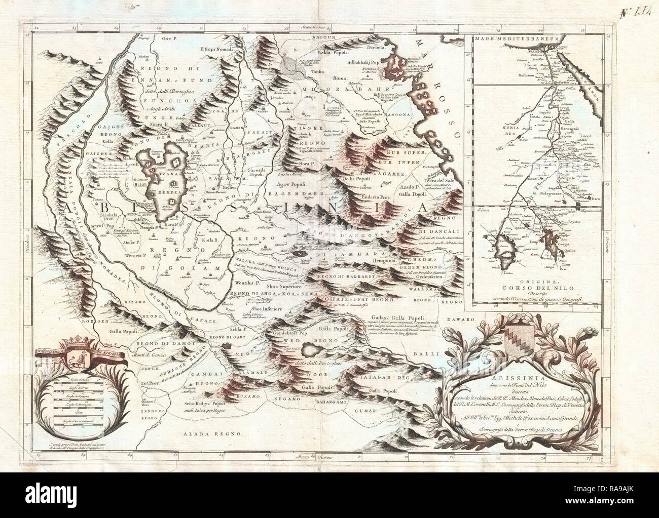 Map of ethiopia abyssinia hi-res stock photography and images - Alamy