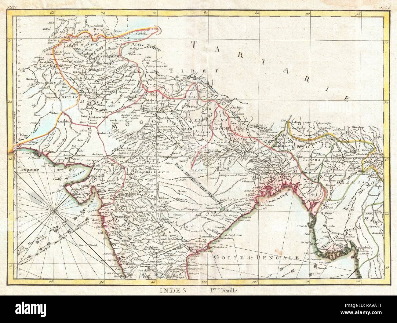 India map 18th century hi-res stock photography and images - Alamy