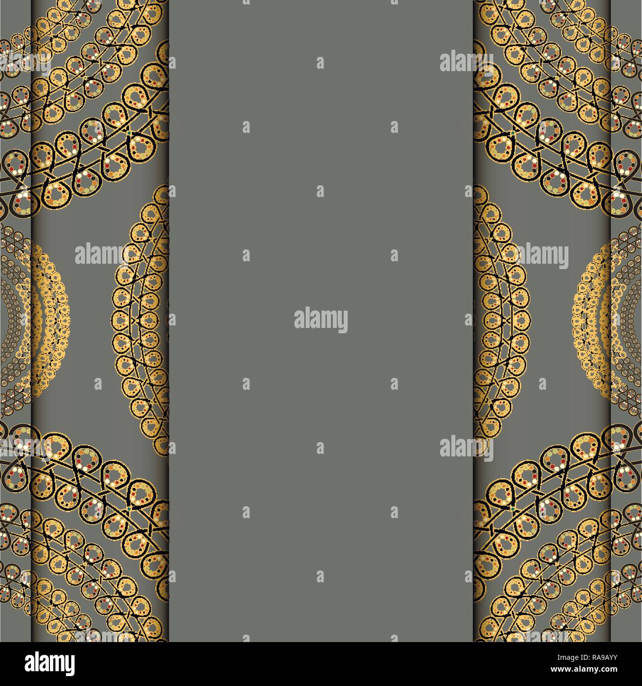 Ornate cards in oriental style. Easily editable vector image Template ...