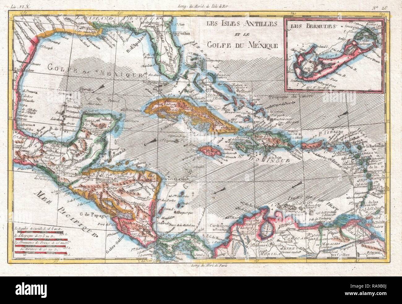 18th century caribbean map hi-res stock photography and images - Alamy