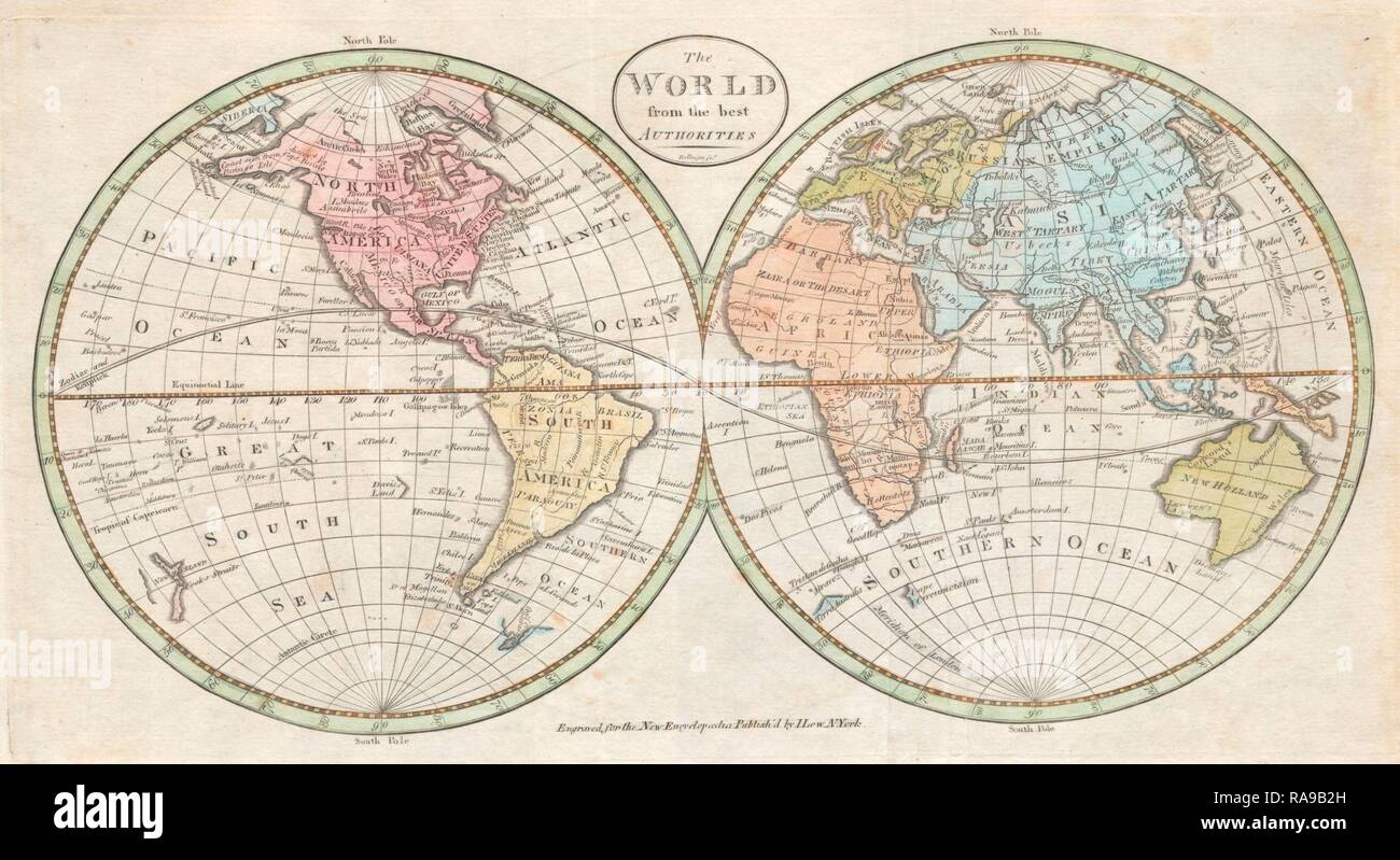 1800 world map hi-res stock photography and images - Alamy