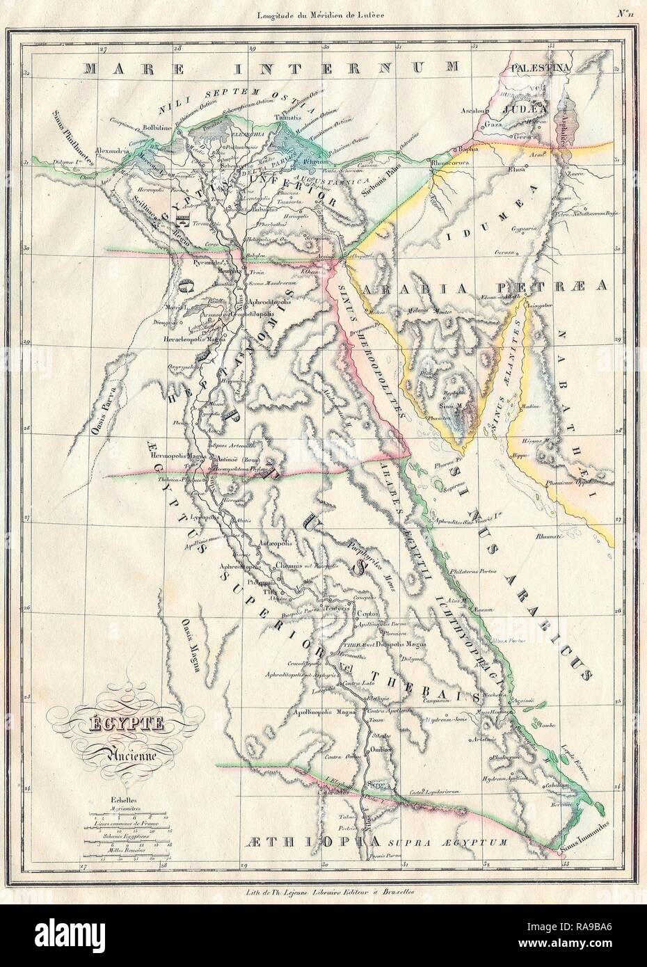 1837, Malte-Brun Map of Ancient Egypt, Nubia, Sudan and Abyssinia ...