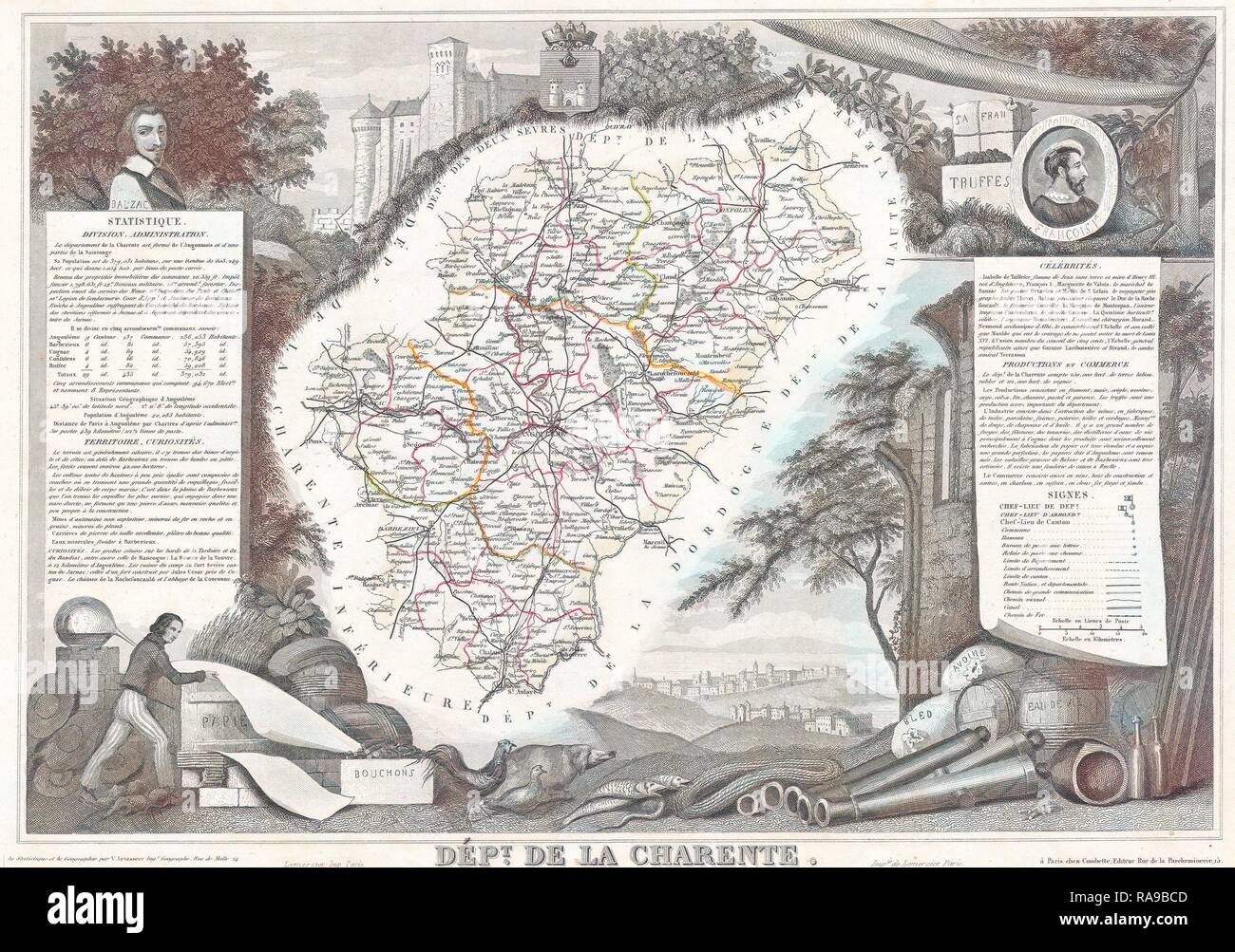 Charente map hi-res stock photography and images - Alamy