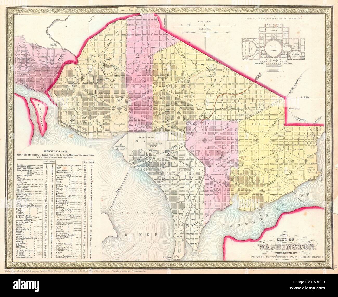 Historic map georgetown hi-res stock photography and images - Alamy