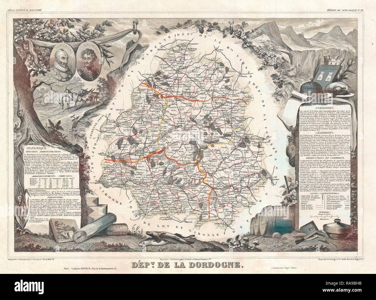 Map dordogne hi-res stock photography and images - Alamy