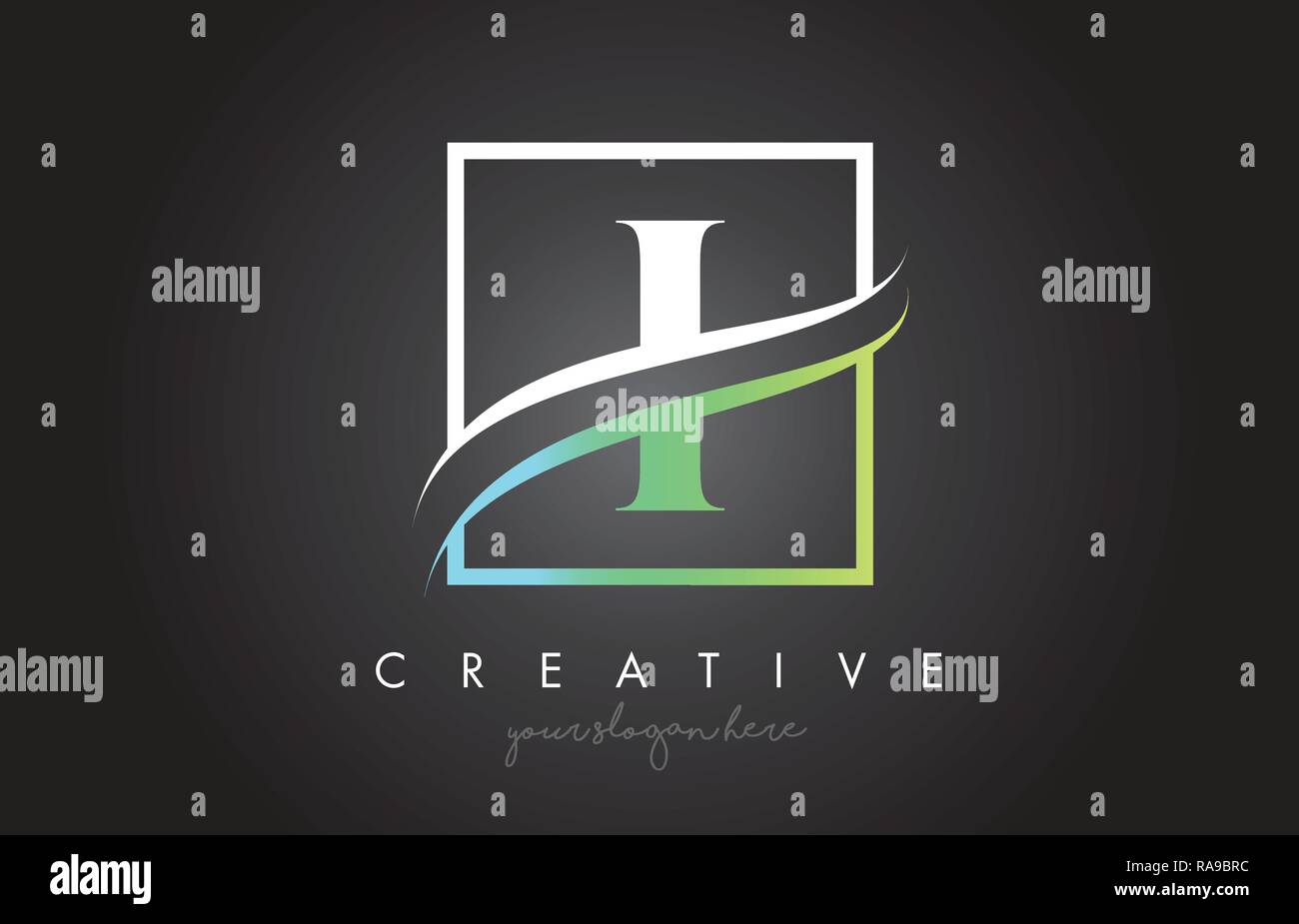 I letter icon logo Stock Vector Images - Alamy