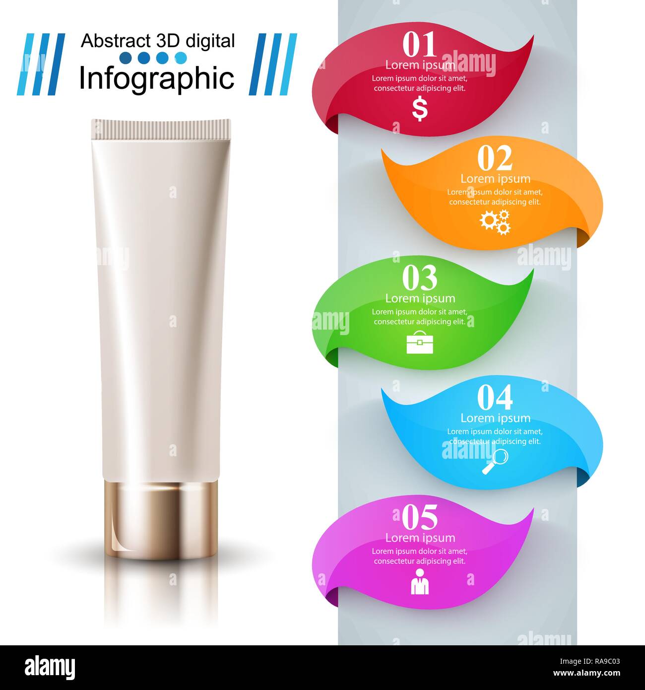 Plastic tube cream cosmetic Stock Vector Images - Alamy
