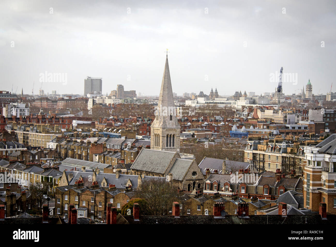 Aerial view of St Gabriels Church, Pimlico, London Stock Photo - Alamy