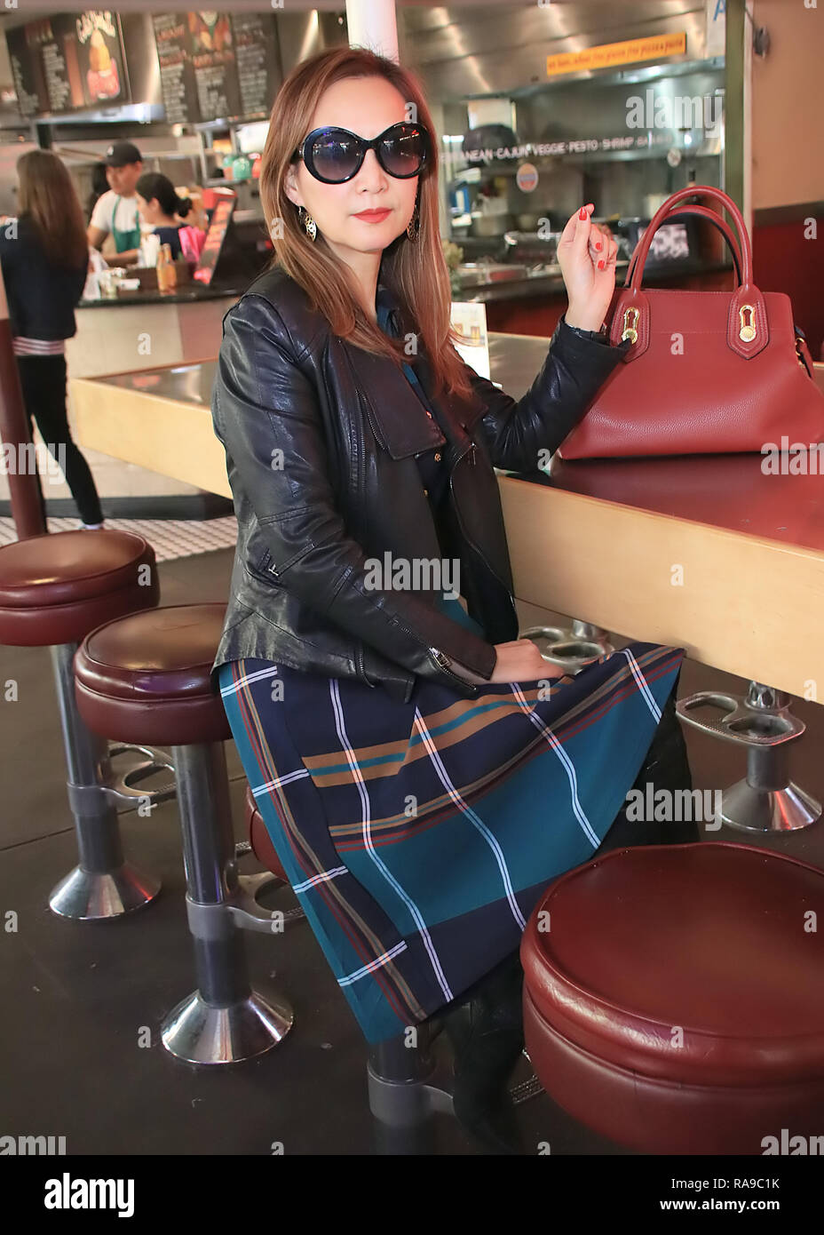 Lily Lisa shops for the Holidays at the Original Farmer's Market in Los ...