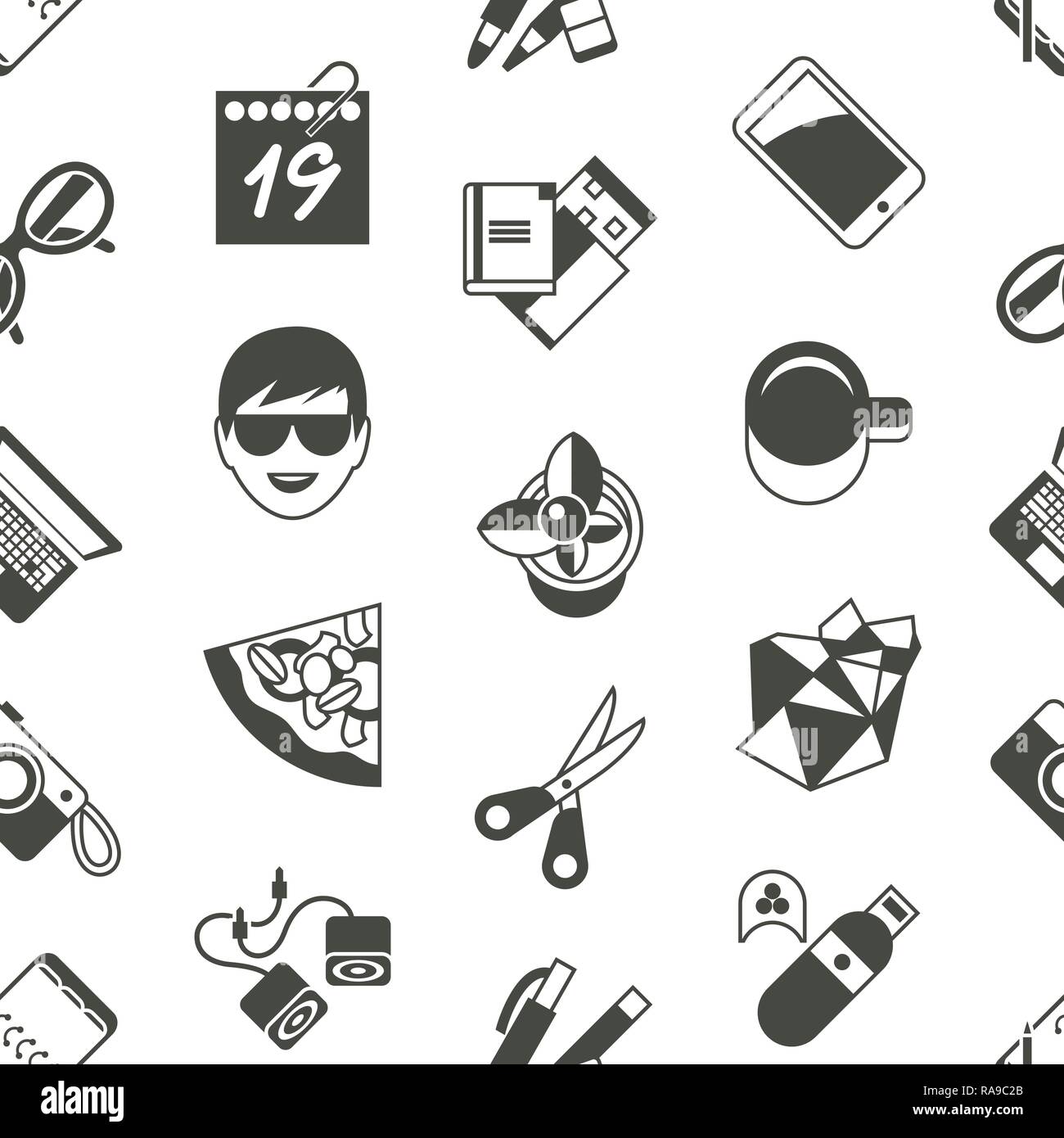 Digital vector freelance workplace icons set, flat style infographics ...