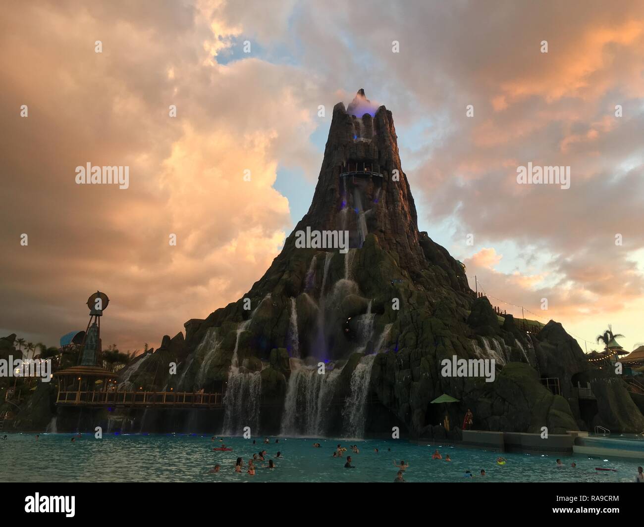 Volcano bay water slides hi-res stock photography and images - Alamy