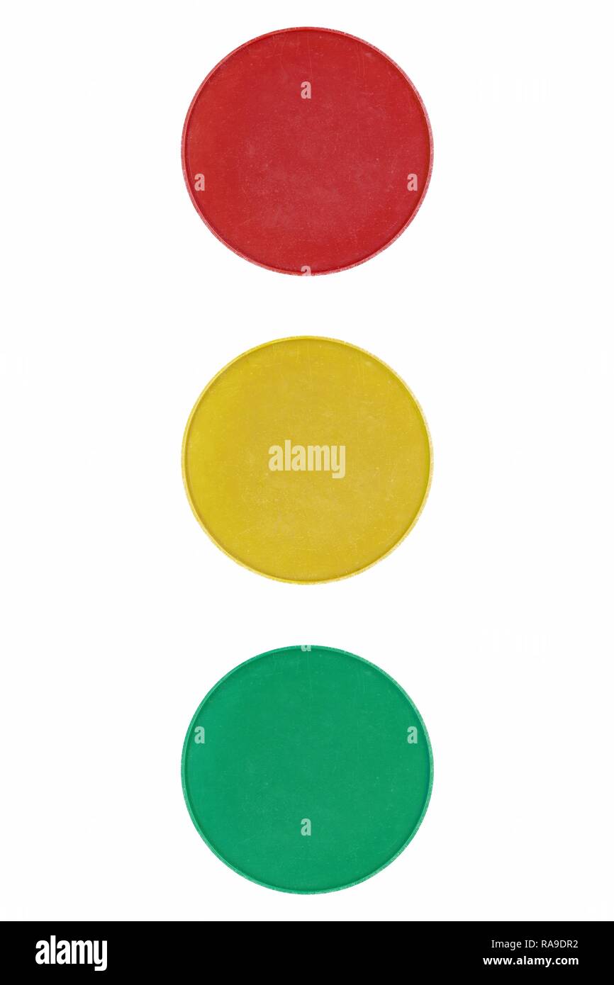 Traffic signal with red yellow and green lights Stock Photo - Alamy